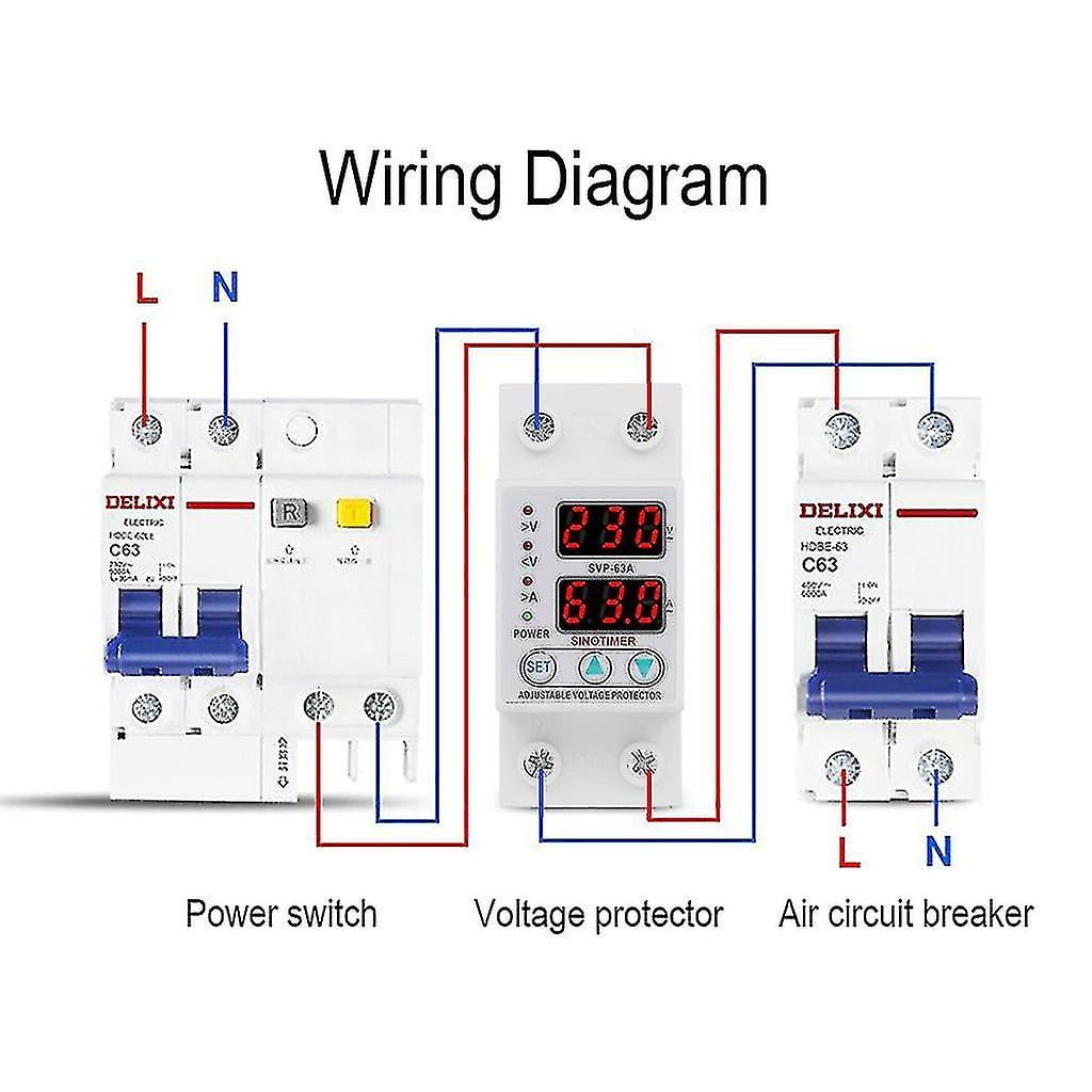 Current Protective Device Intelligent Single Phase Adjustable Over ...