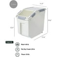HANAMYA 25 Liter / 40 lbs Rice Storage Container with Measuring Cup ...