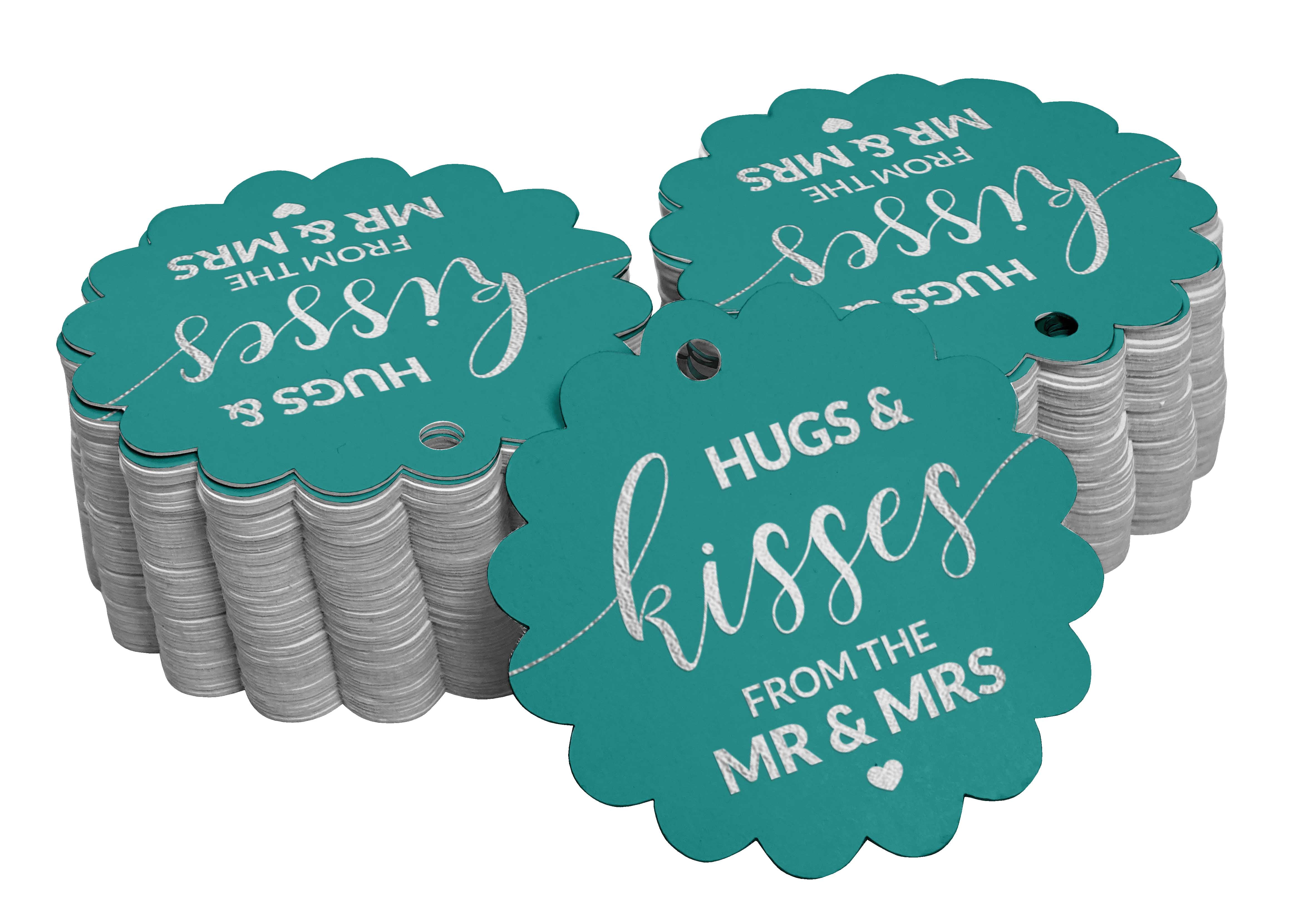 Inkdotpot 50 Pack Real Silver Foil Paper Tags Hugs & Kisses From The ...