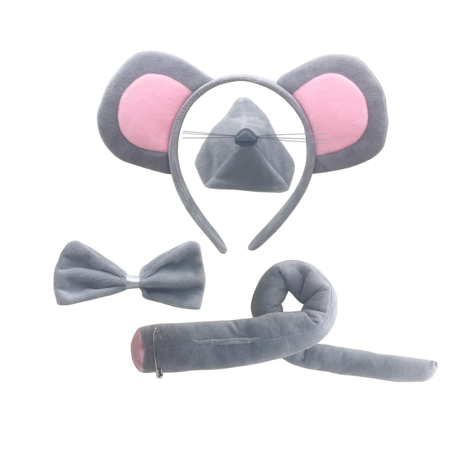 Click here for Beloving Mouse Ears Headband Tail Nose Bowtie Set... prices