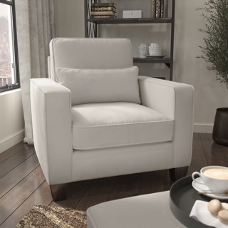 Bush Furniture Coventry Accent Chair with Arms in Light Beige ...