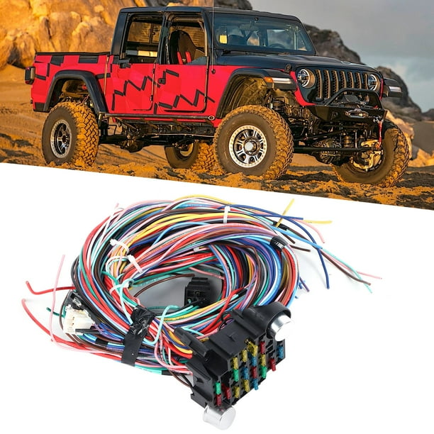 Fuse Harness Kit, Car Accessory Universal Wiring Harness, 17 Fuses ...