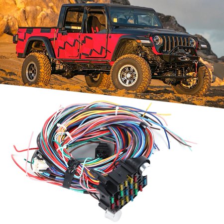 Fuse Harness Kit, Car Accessory Universal Wiring Harness, 17 Fuses ...