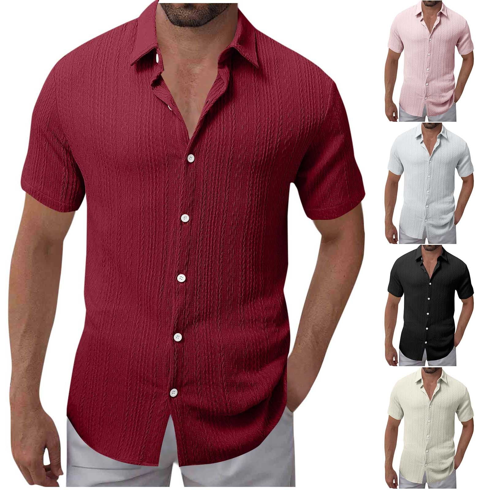 Click here for Txeol Holiday Sales Mens Short Sleeve Solid Color... prices