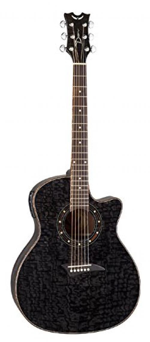Dean Exotica Quilt Ash Acoustic/Electric - Trans Black - Walmart.com