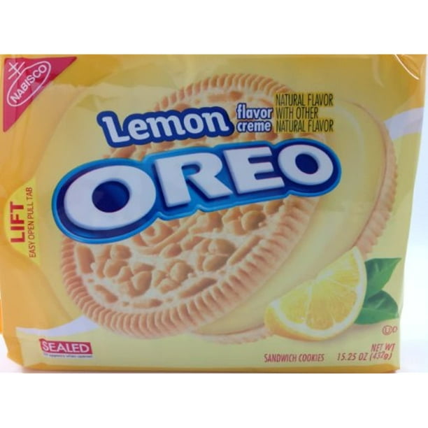 Lemon Flavor Creme Oreo Sandwich Cookies 15.25 Oz, Pack Of 2 - Walmart.com