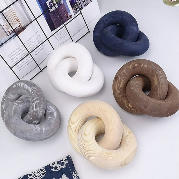 2-Link Hand Carved Wood Chain Decorations for Home, BOHO Wooden Rustic ...