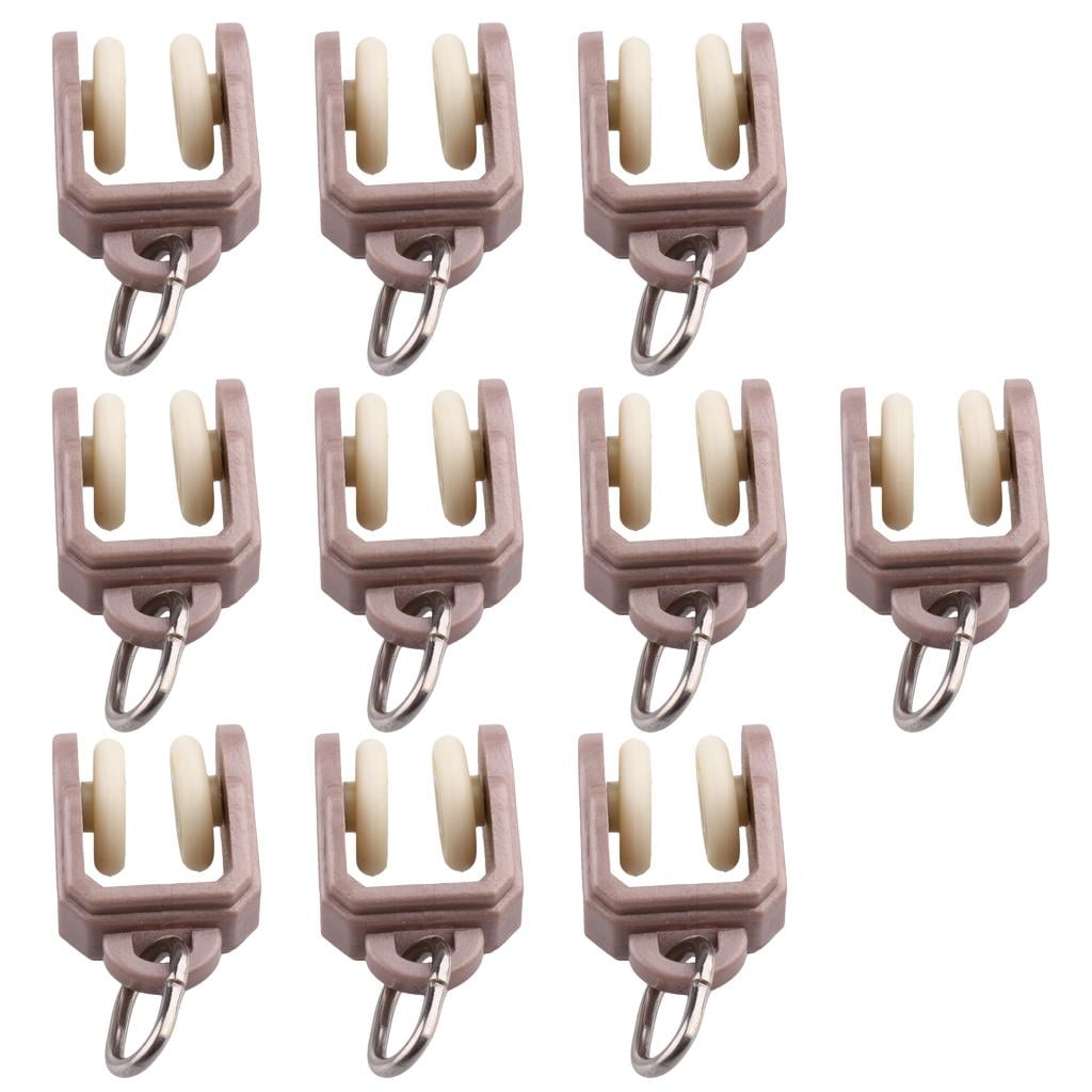 Shamjina 10-Pcs Window Curtain Wheel Sliding Roll Runner 4-28mm ...