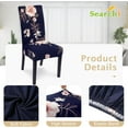 Chair Covers, Set of 6, Spandex Super Fit Stretch Removable Washable ...