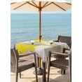 54x54 Square Tablecloth, Yellow Outdoor Tablecloth with Umbrella Hole ...