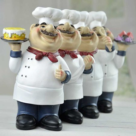 Vintage Chef Figures Kitchen Ornament Display Statue Kitchen Tabletop ...