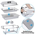 ZenSports 8QT Stainless Steel Chafing Dish Sets, 8 Pack Foldable Buffet ...