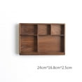 MLINS Brown Black Walnut Cutlery Storage Box for Kitchen Drawer ...