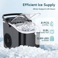 26 Pound Bullet Ice Machine And Mini Refrigerator, Compact And Portable ...