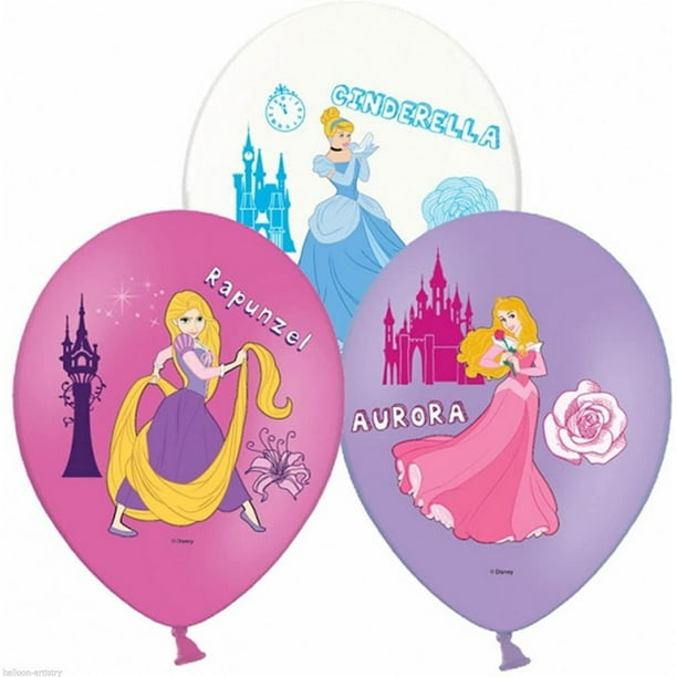 Disney Princess - Globos de Látex - Pack de 3 (Rosa, Morado, Azul ...