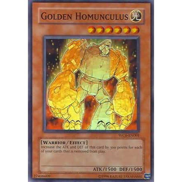 YuGiOh Ultimate Masters Super Rare Golden Homunculus WC6-EN001 ...