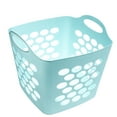 Mainstays Flexible Plastic Laundry Basket, Aqua Sparkle, 6 Pack ...