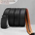 Plus Size Men’s Ratchet Belt 130–160cm Automatic Buckle Leather ...