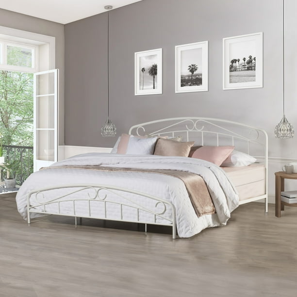 Hillsdale Furniture Jolie Arched Scroll Metal King Bed in Textured ...