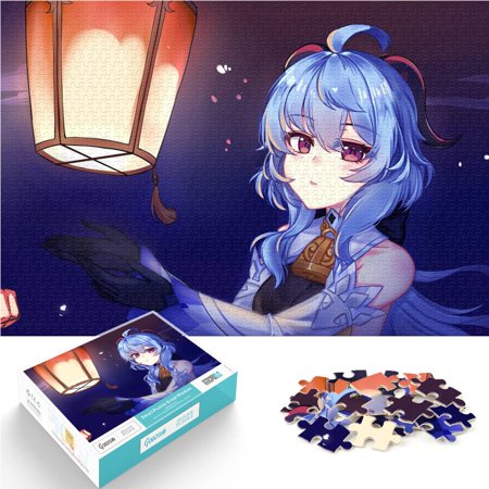 Genshin Impact Hu Tao 1000 Piece Circular Puzzle Brain Intelligence Challenge 26.5"x26.5" Great ...