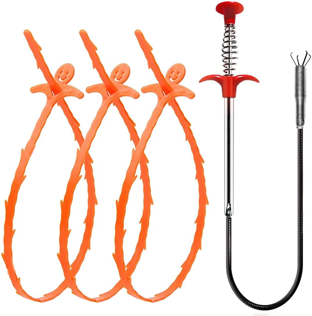 4 in 1 Drain Clog Remover Tool, Drain Hair Clog Remover Tool,Drain Sink ...