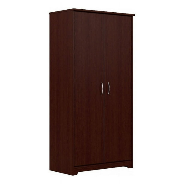 Bush Furniture Cabot Kitchen Pantry Cabinet in Harvest Cherry ...