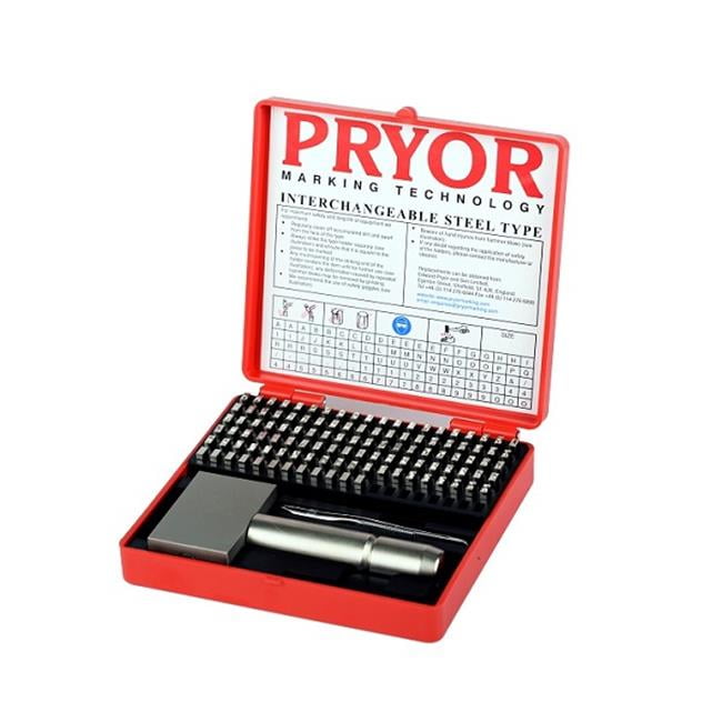 Pryor TIFH050 5 mm Imperial Steel Type Fount Set with Hand Holder ...