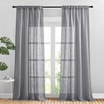 Natural Linen Kitchen Curtains 24 Inch Rod Pocket and Back Tab Semi ...