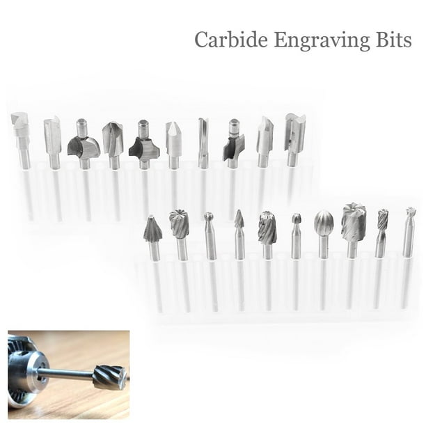 Rotary Files Burrs Set HSS Sharp Cutting Burrs Bits Set with 3mm Shank ...