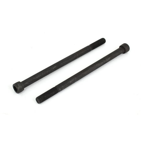 M12 x 200mm 12.9 Alloy Steel Hex Socket Head Cap Screw Bolt Black 2pcs ...