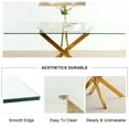 Sumdeal 63" Modern Glass Dining Table Room Sets for 6,Dining Table with ...