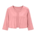 Antinious Women Summer Trendy Round Neck 3/4 Sleeve Cardigan Breathable ...