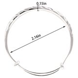 Willstar 925 Silver Plated Adjustable Bangle, High Quality Ladies ...