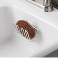 Mainstays Aluminum Suction Cup Mount Sponge Caddy, Silver, 4.5x2.75x3 ...