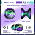 MAGICYOYO V12 Black Green Purple, Finger Spin Yoyo Professional ...