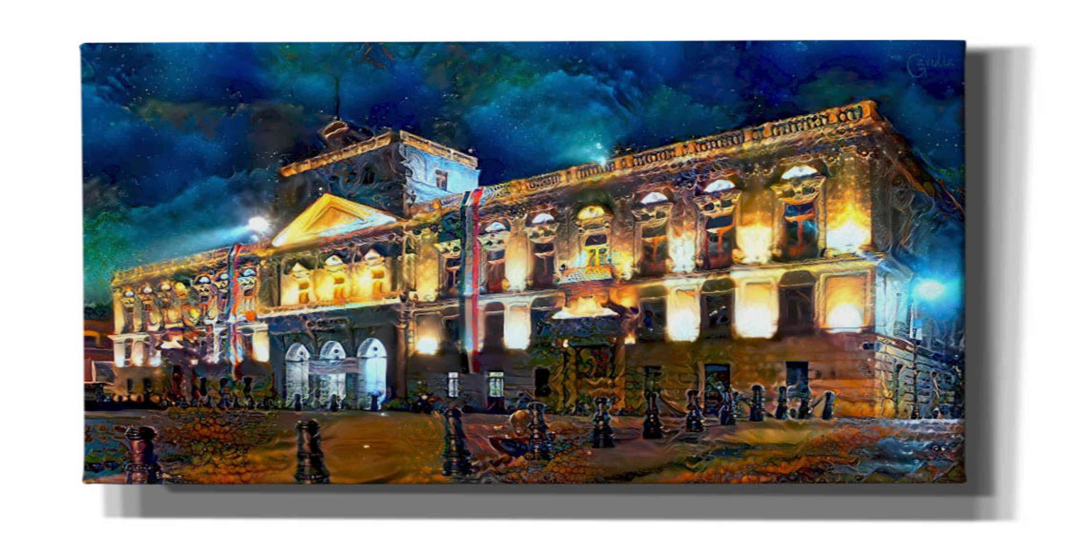Epic Graffiti 'Mexico City Palace of Mines Night' by Pedro Gavidia ...