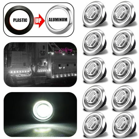 Compuye 10X 3/4" 12V Marker Light LED Camion Remorque RV Round Side ...