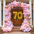 32 inch Gold Foil Mylar Number 70 Balloon - Giant Self-Seal Balloons ...