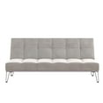 Novogratz Elle Futon, Convertible Sofa Bed and Couch, Gray Velvet ...