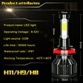 For MAZDA 3 2010-2018 Combo LED Headlight Low Beam 2 Bulbs 6000K White ...