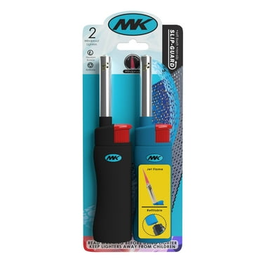 MK JET BLACK TORCH 10 Ct Big Full Size Lighters Refillable Windproof ...