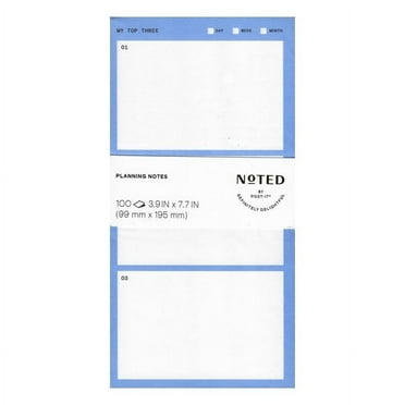 Noted by Post-it, Blue "Doing, Doing, Done" List Notes, 2.9 in. x 5.7 ...