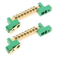 Eease 2pcs Ground Bus Bars Electrical Grounding Bars 8 terminals Ground ...
