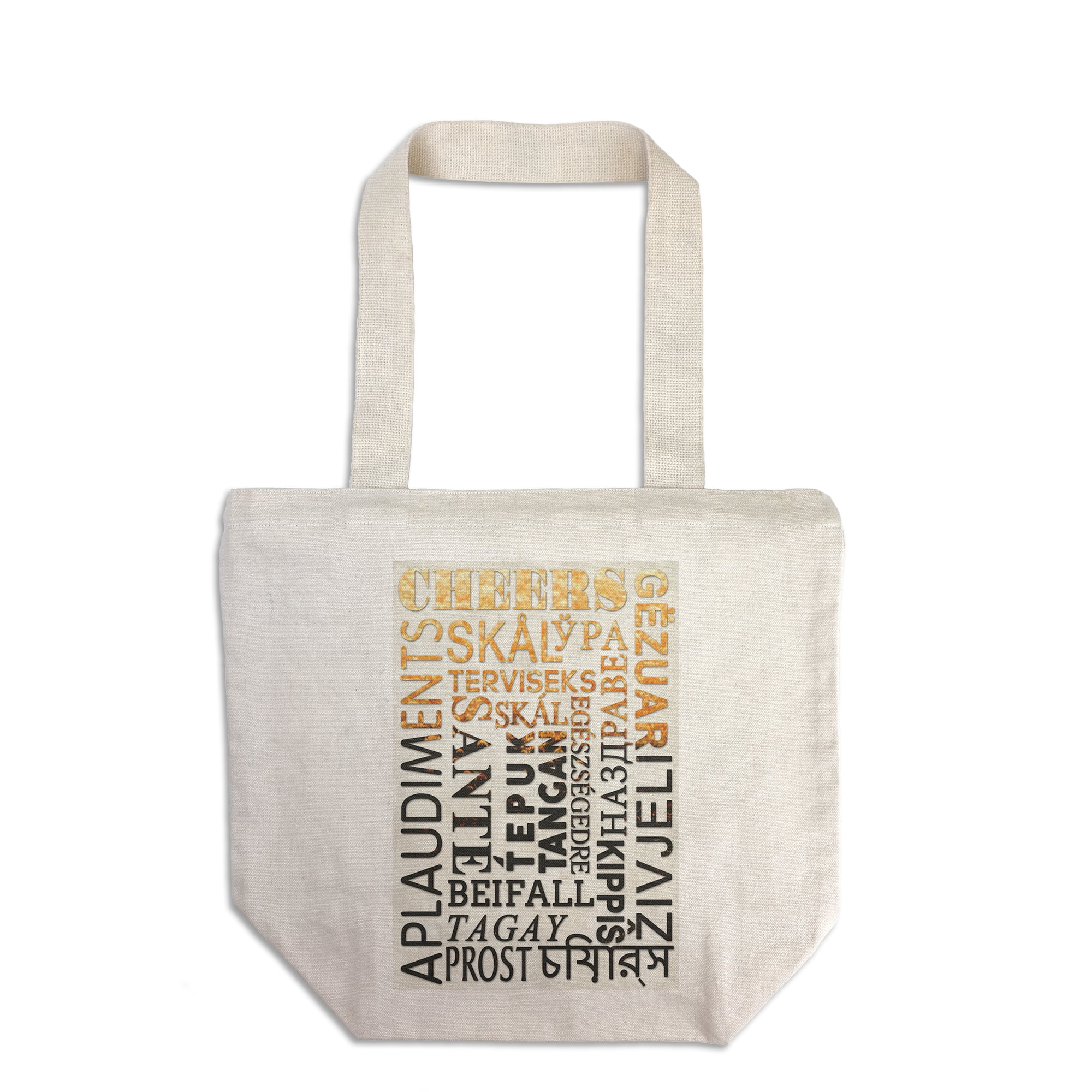 Beer Typography, Cheers in Different Languages (100% Cotton Canvas ...