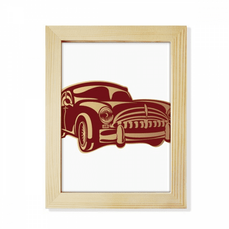 Deep Red Classic Cars Pattern Outline Desktop Adorn Photo Frame Display ...