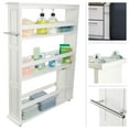 Lavish Home 4 Tier Slim Rolling Storage Cart with Handle and Wheels ...