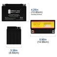 YTX9-BS AGM Replacement Battery for Yuasa YTX9-BS, Perfect for ATV ...