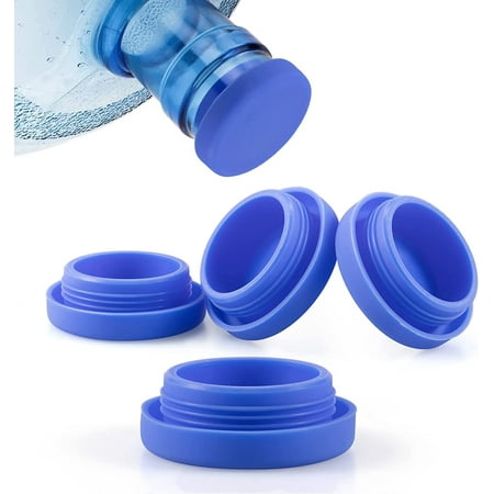 4 Pack 5 Gallon Water Jug Cap,Silicone Spill Resistant,Reusable ...