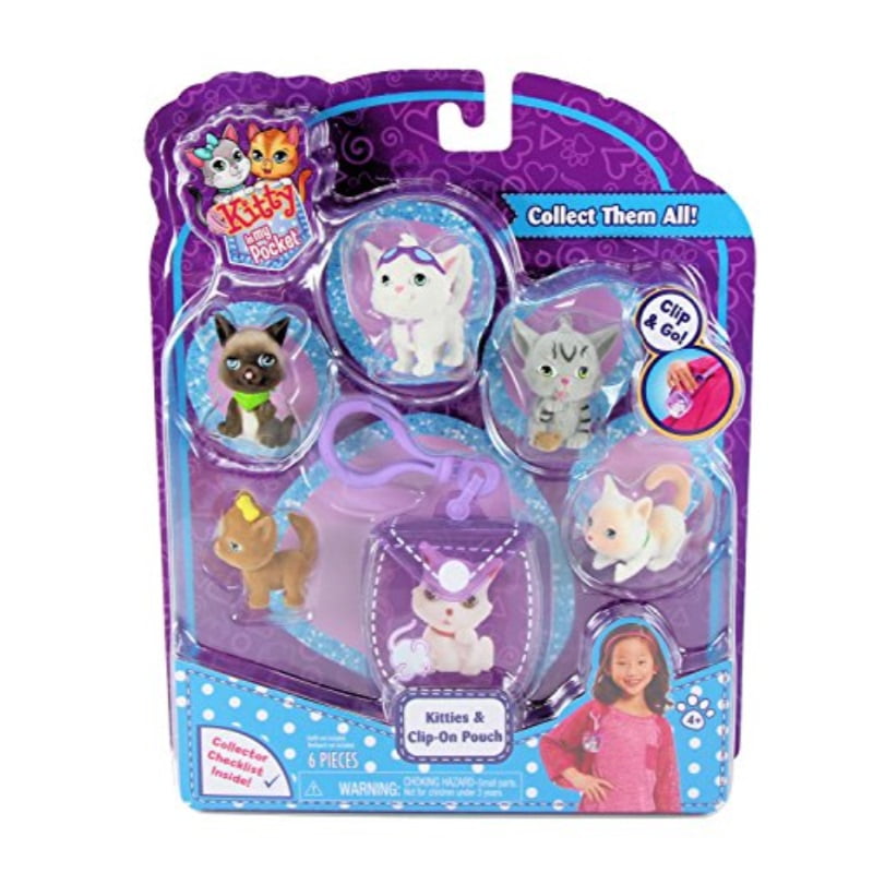 Kitty In My Pocket Kittens with Purple Pocket Pouch - Walmart.com