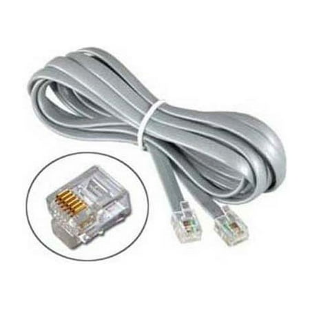 Four-core Black Flat Telephone Line 7*0.16 Pure Copper 4-core RJ11 ...